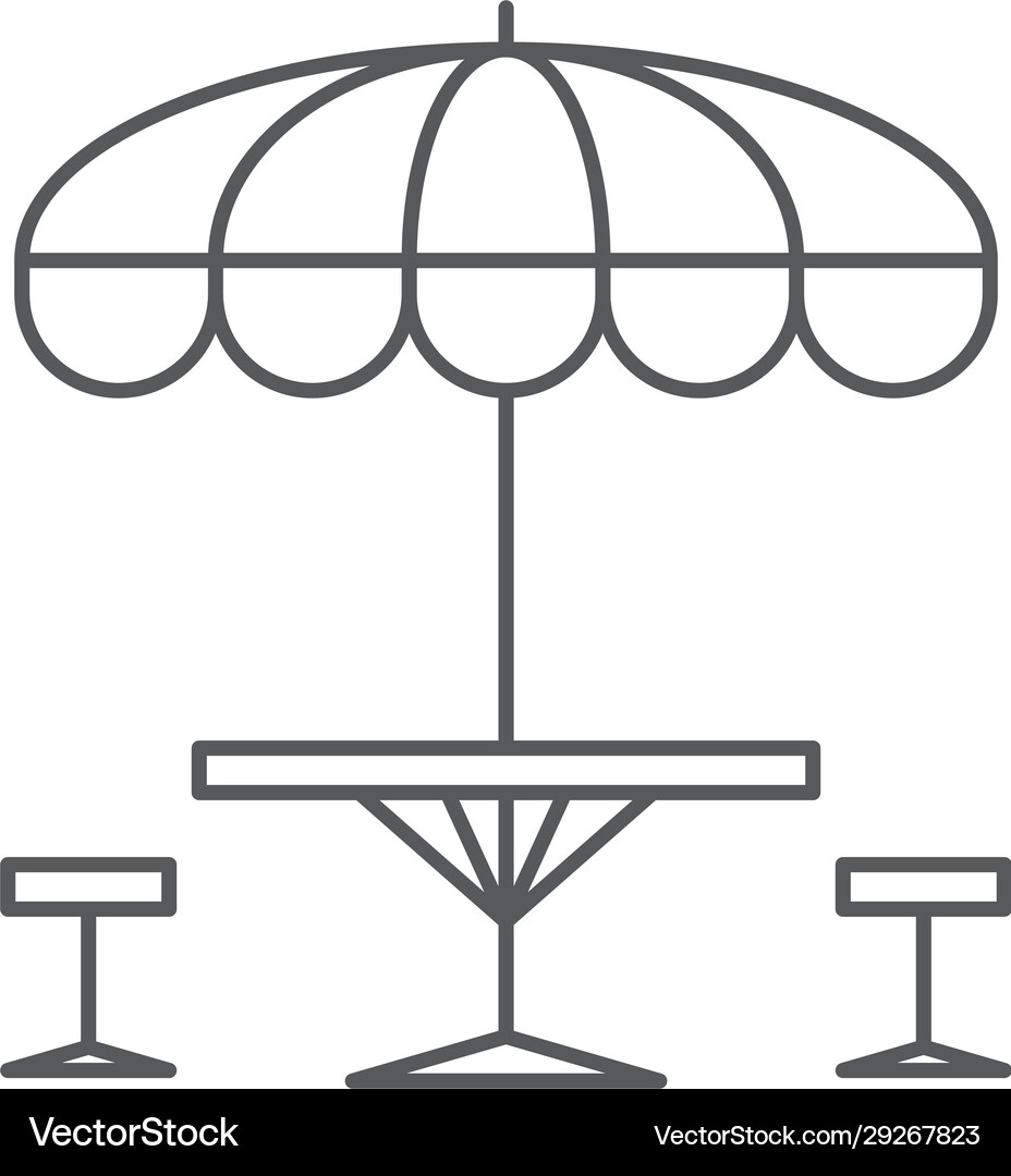 Terrace cafe icon concept isolated on white Vector Image