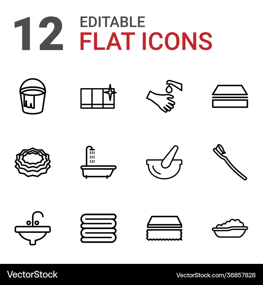 12 wash icons Royalty Free Vector Image - VectorStock