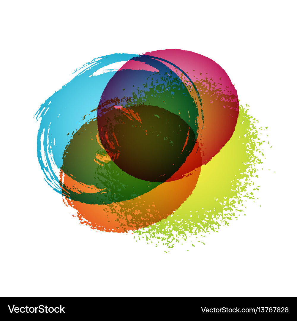 Abstract colorful hand drawn stains background Vector Image