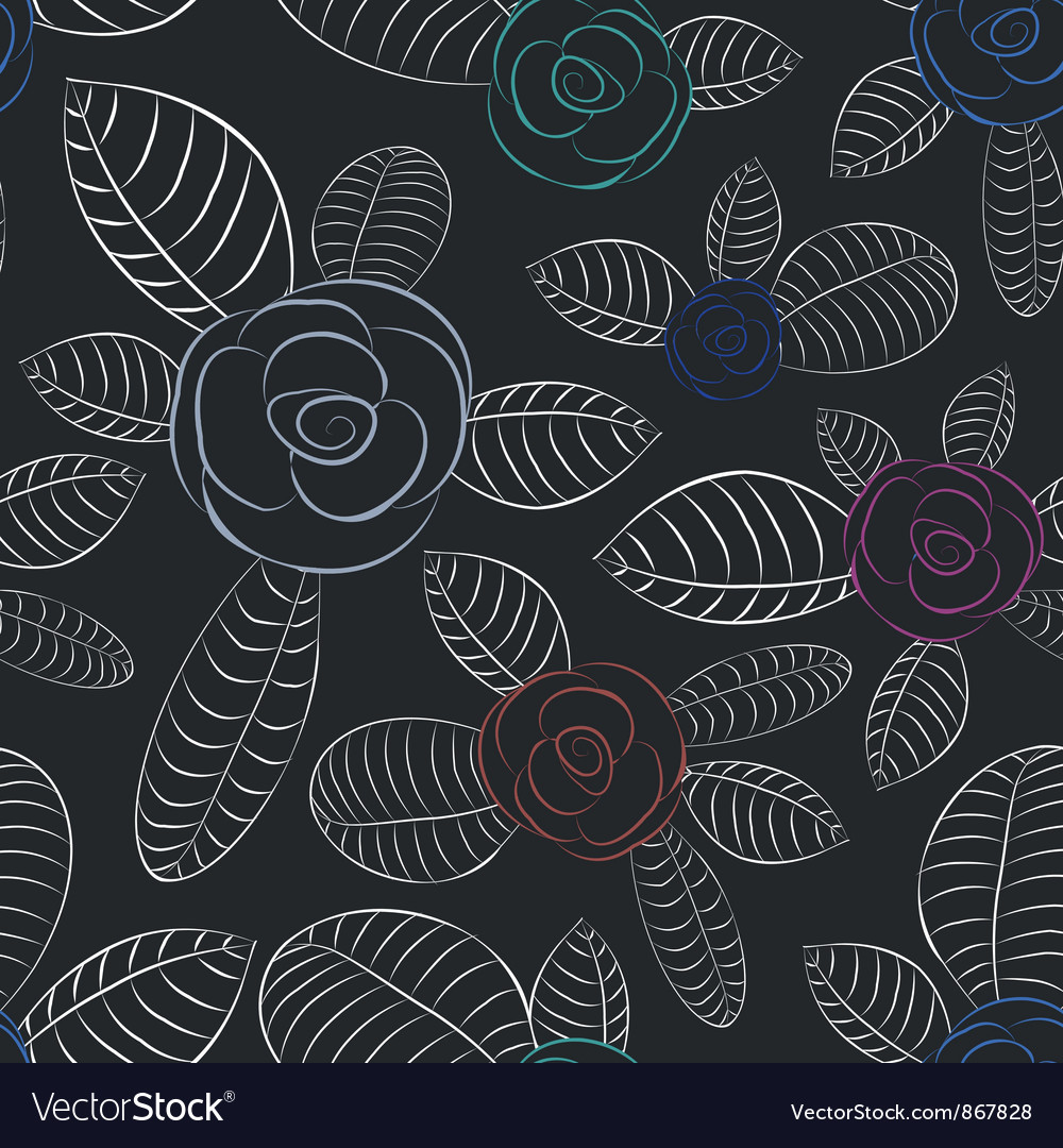 Abstract seamless floral background Royalty Free Vector