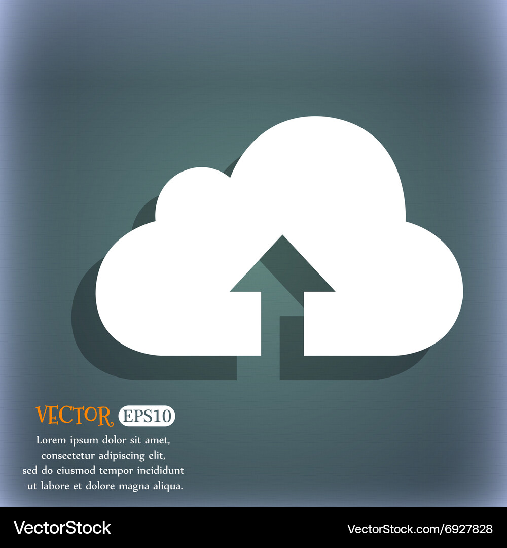 Backup icon on the blue-green abstract background Vector Image