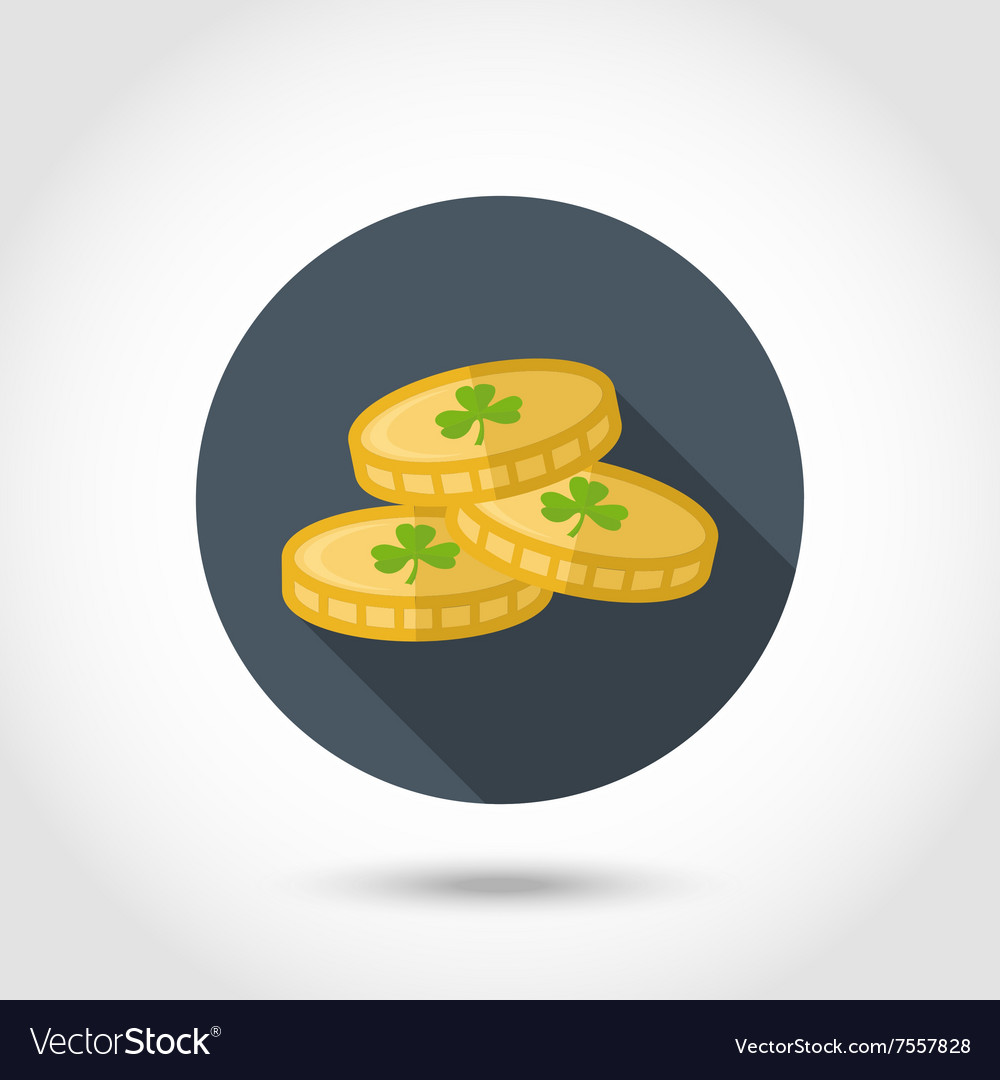 Coins leprechaun icon Royalty Free Vector Image