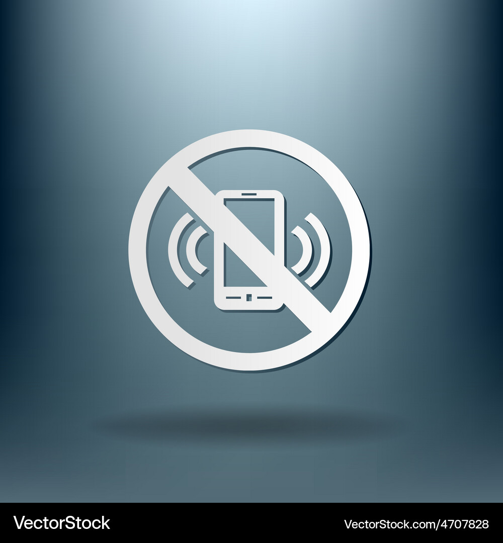 Forbidden to use phone forbidding symbol Vector Image