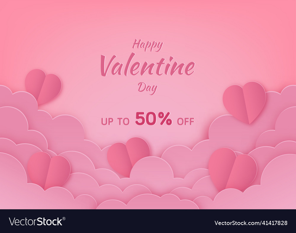 Happy valentines day holiday greeting card Vector Image