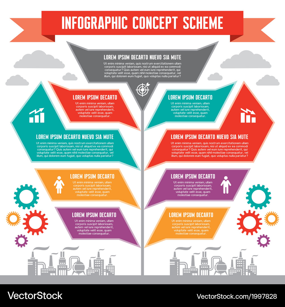 Infographic concept for presentation Royalty Free Vector