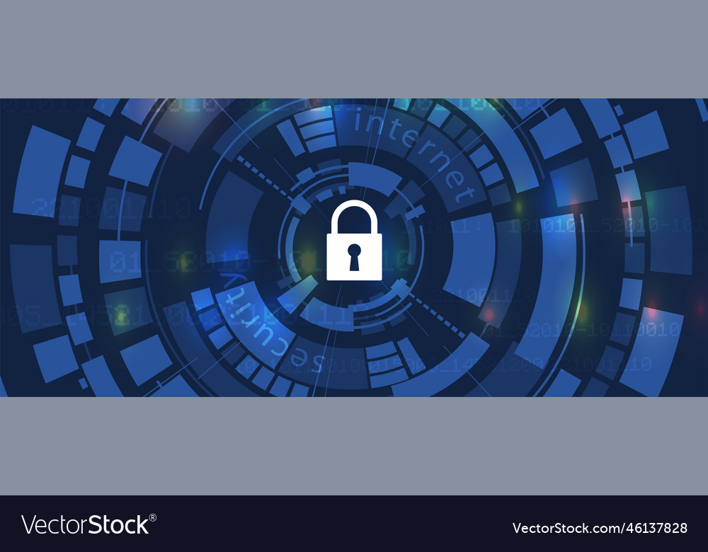 Internet digital security technology concept Vector Image