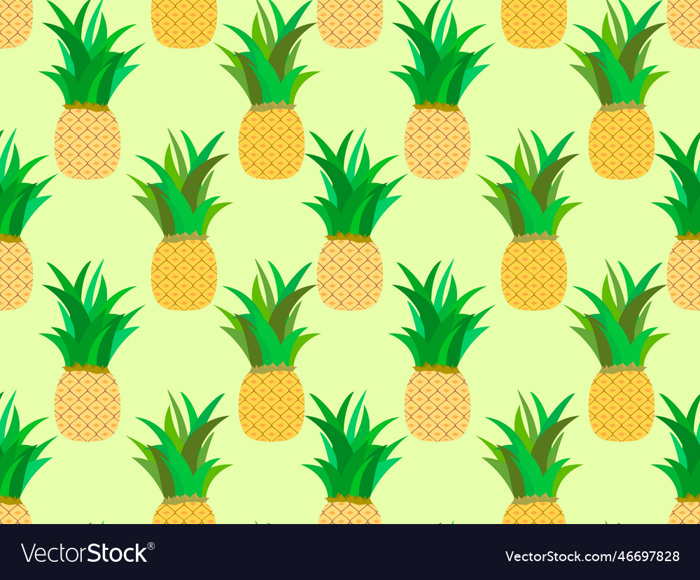 Pineapple seamless pattern summer fruit pattern Vector Image