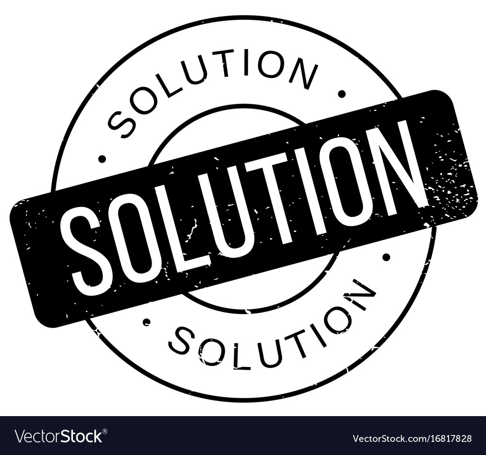 Solution rubber stamp Royalty Free Vector Image