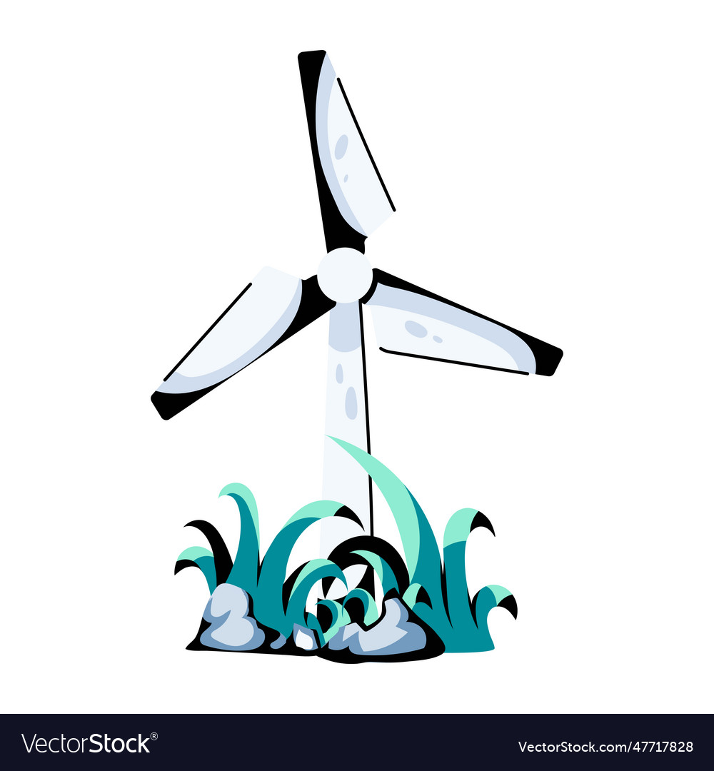 Windmill Royalty Free Vector Image - VectorStock