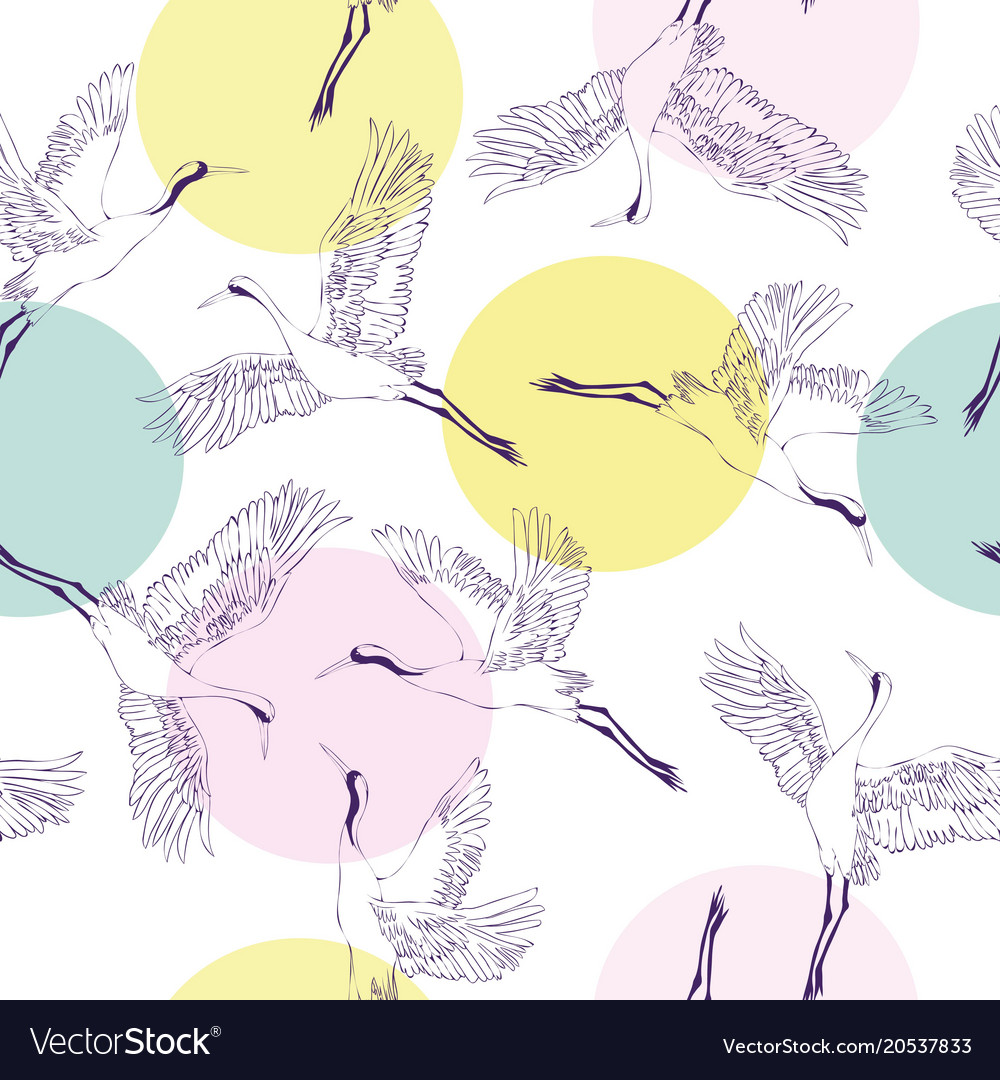 Crane pattern Royalty Free Vector Image - VectorStock