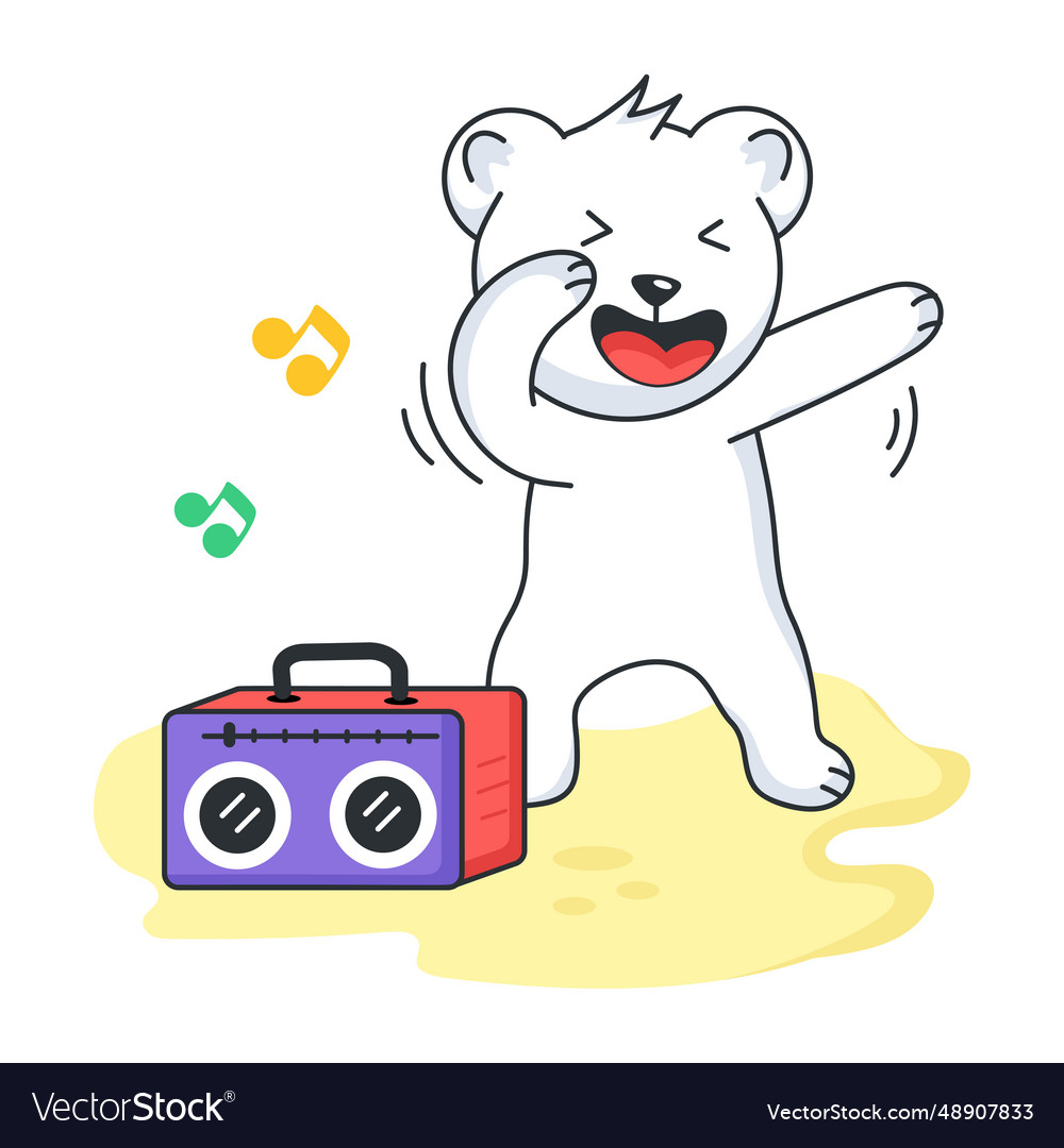 Dancing bear Royalty Free Vector Image - VectorStock