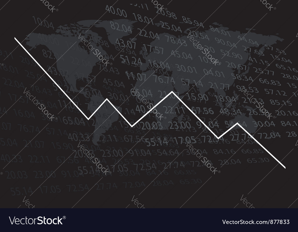 Diagram shows decrease Royalty Free Vector Image