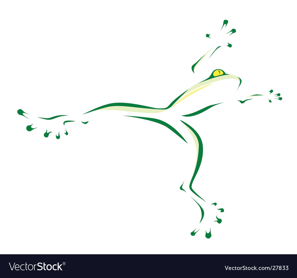 Leaping frog Royalty Free Vector Image - VectorStock