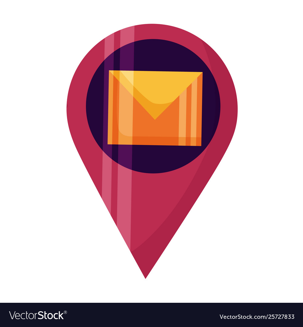 Navigation pointer mail Royalty Free Vector Image