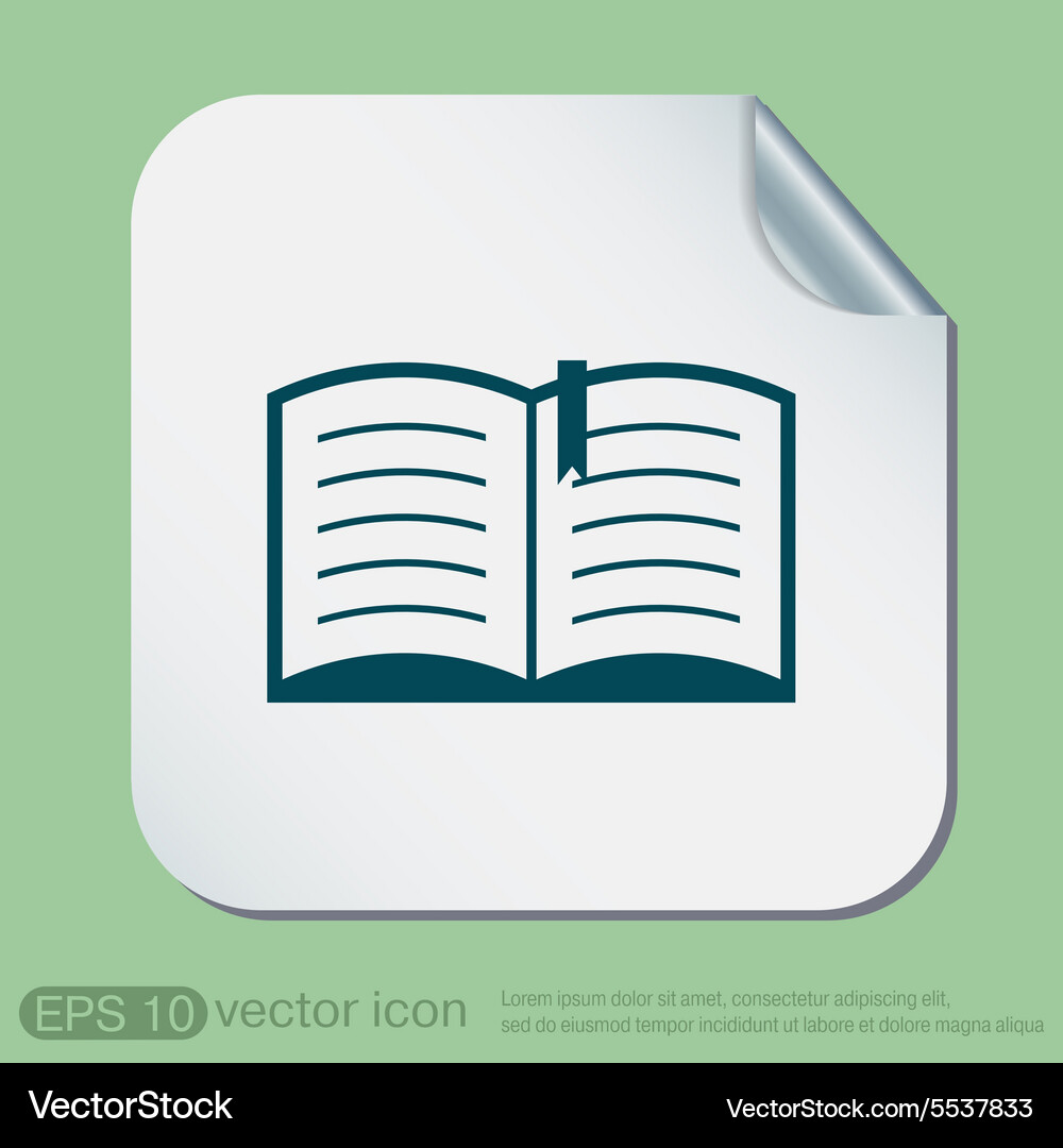 Open book education sign symbol icon Royalty Free Vector