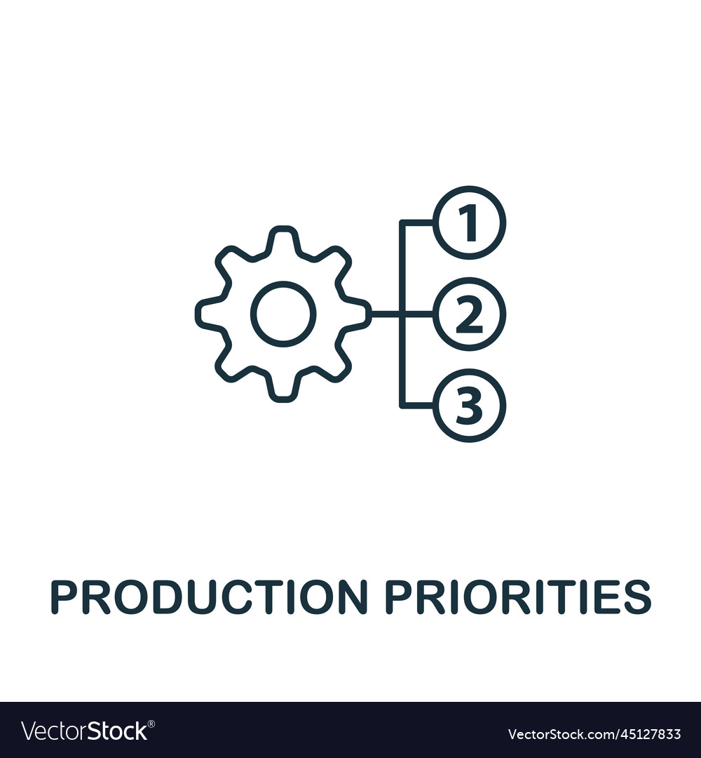 Production priorities icon monochrome simple Vector Image Production priorities icon monochrome simple Vector Image