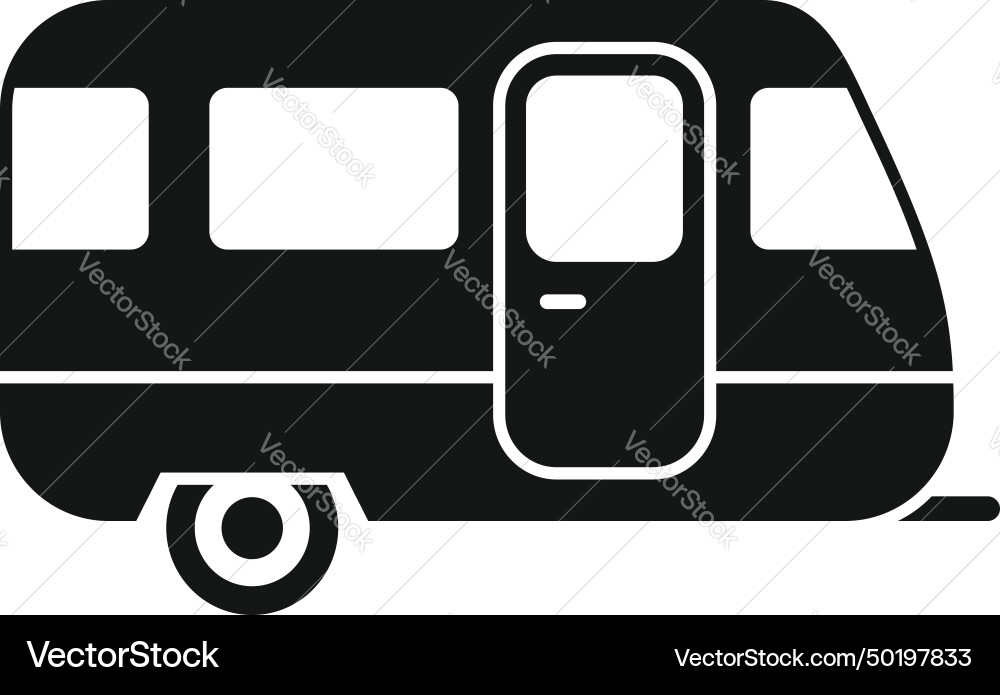 Travel trailer icon simple protection Royalty Free Vector