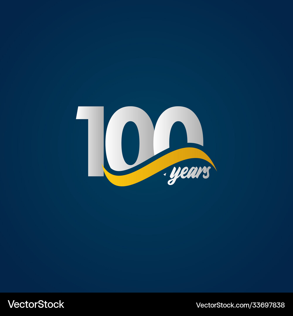 100 years anniversary celebration elegant white Vector Image