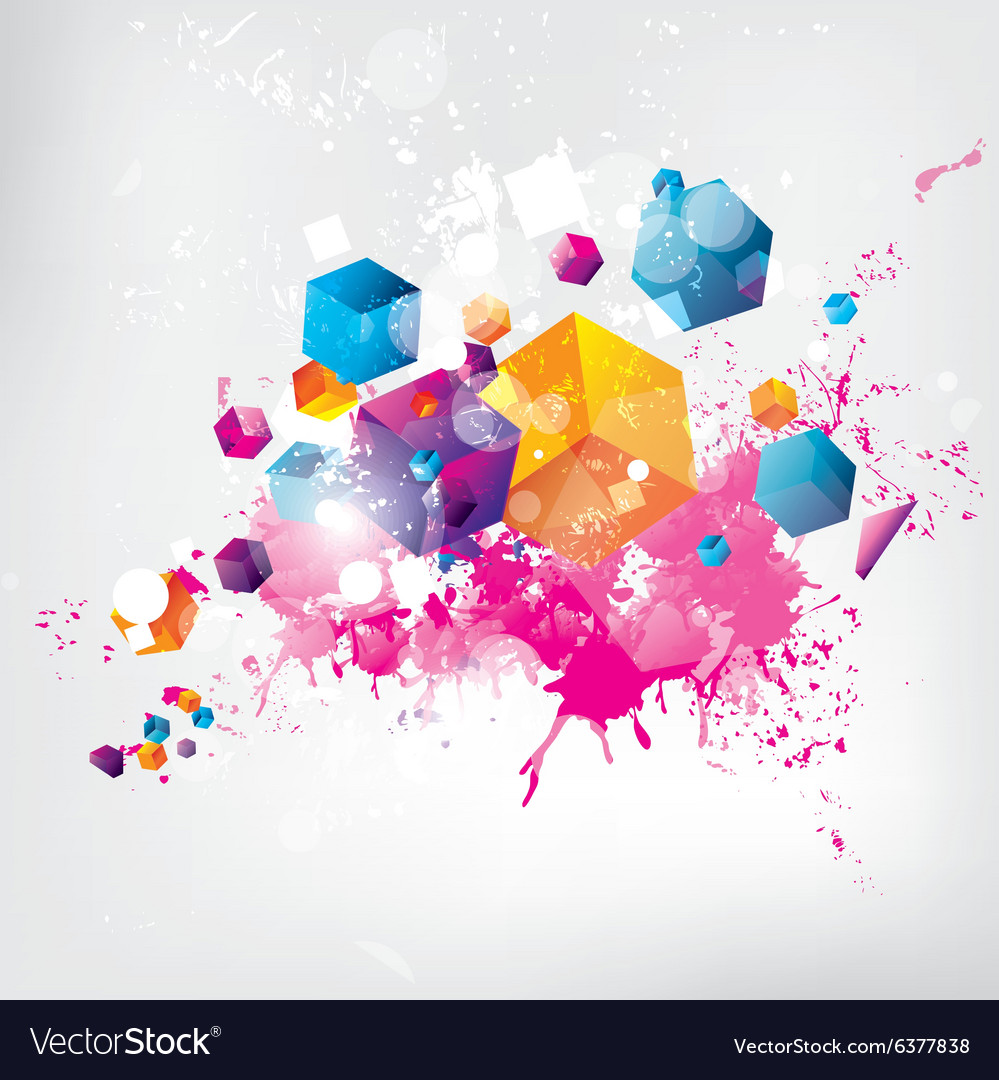 Abstract background with colored elements Vector Image