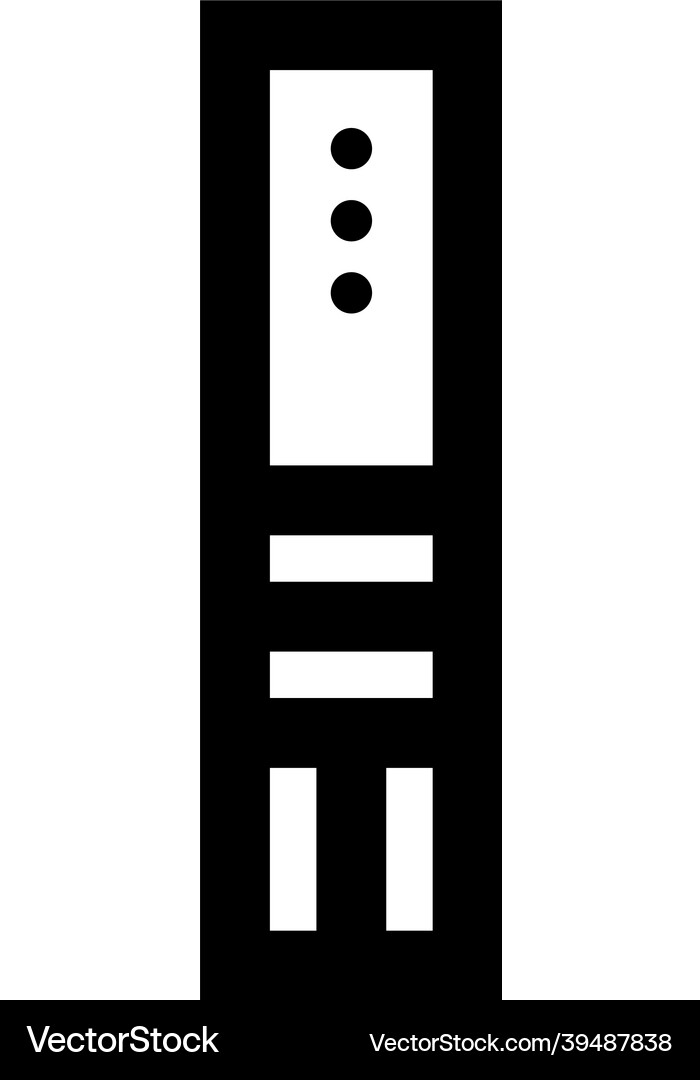 Bold geometric lines dots logo letter i Royalty Free Vector