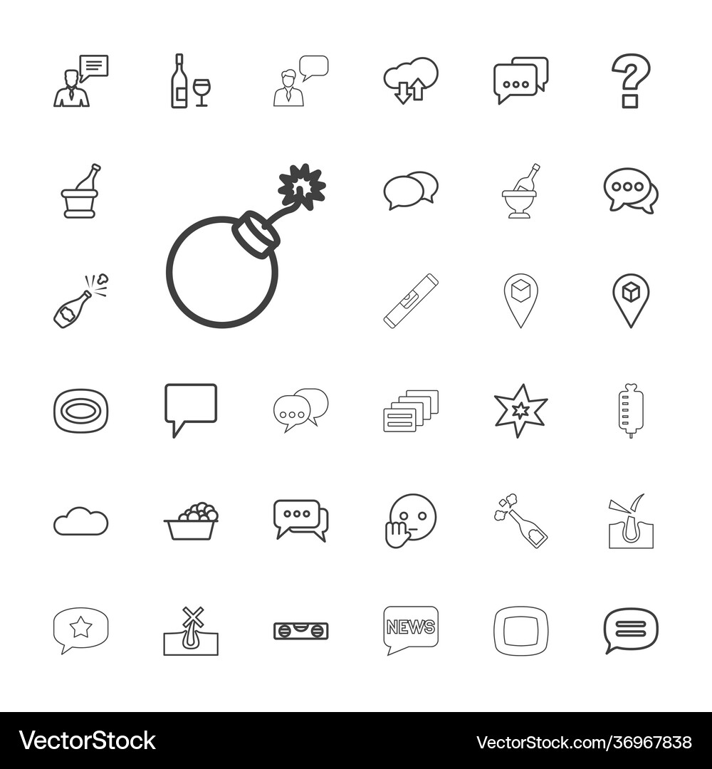 Bubble icons Royalty Free Vector Image - VectorStock