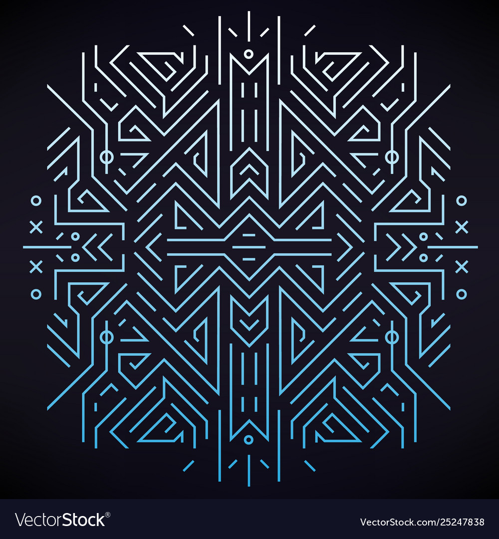 Creative concept linear geometric pattern Vector Image