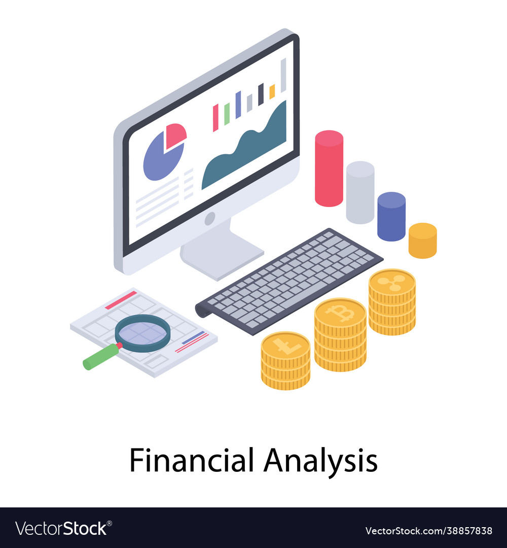 Financial data analysis Royalty Free Vector Image