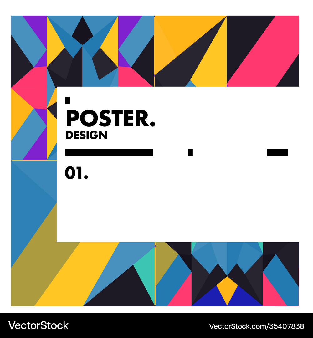 Geometric colorful pattern for poster and banner Vector Image