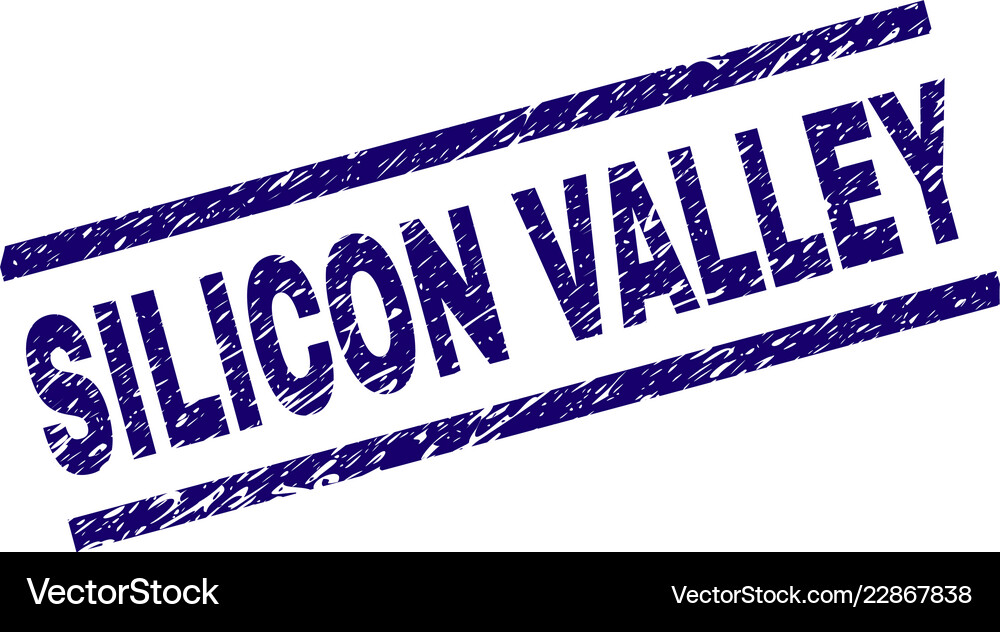 Grunge textured silicon valley stamp seal Vector Image