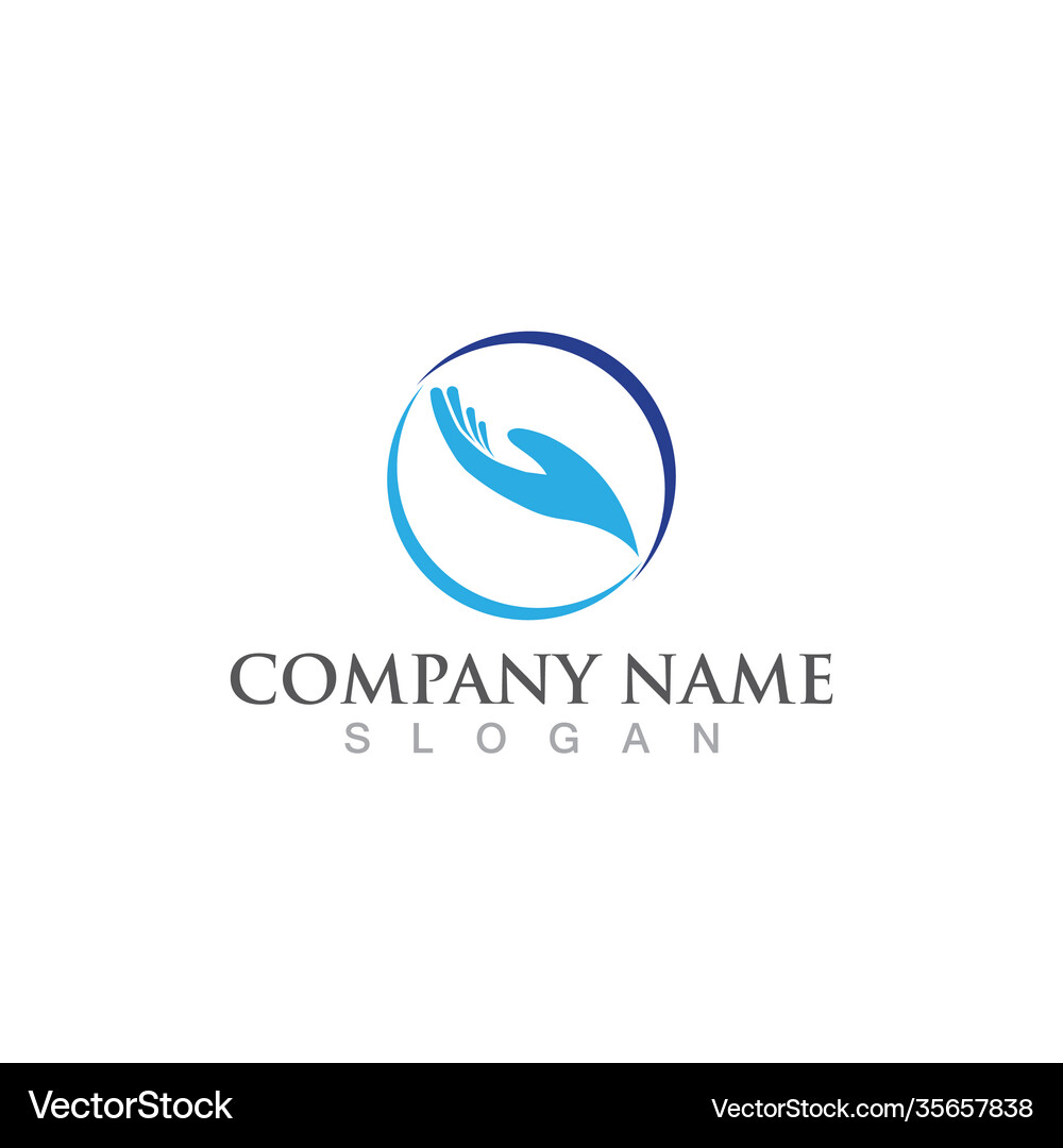 Hand care logo and symbol Royalty Free Vector Image