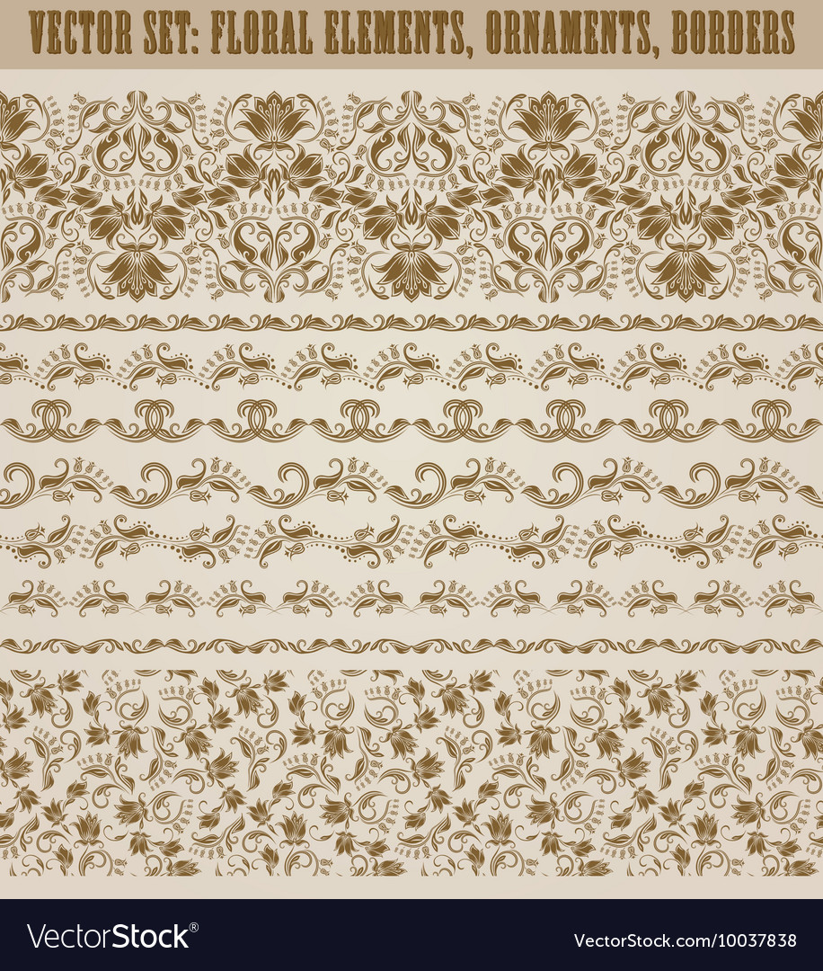 Horizontal elements decoration Royalty Free Vector Image