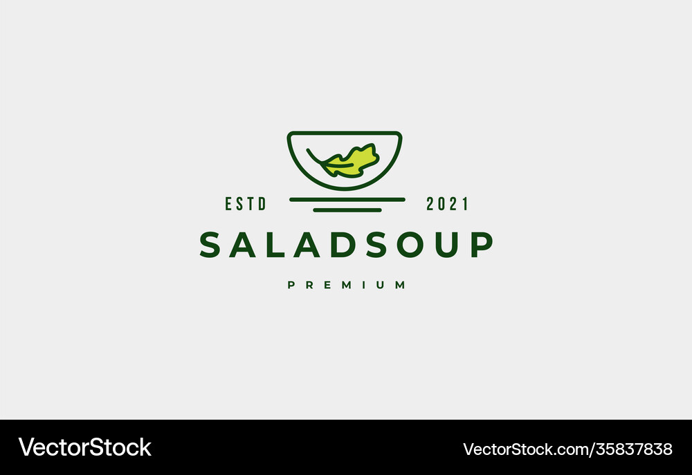 Salad food logo design Royalty Free Vector Image