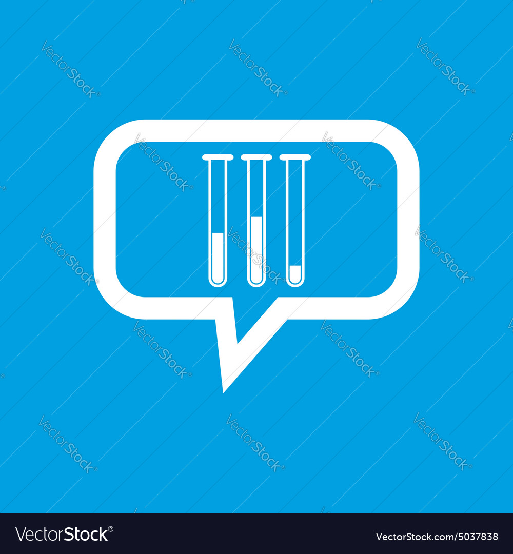 Test-tubes message icon Royalty Free Vector Image