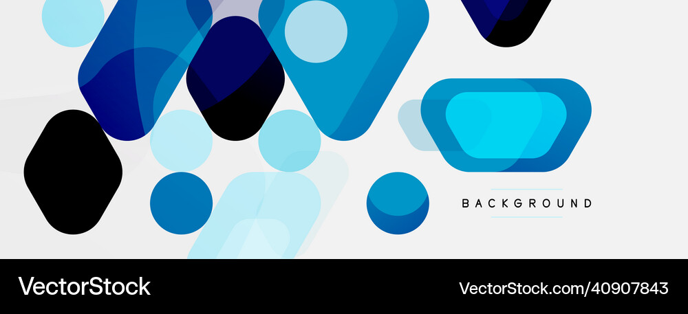 Abstract round geometric shapes and circles Vector Image