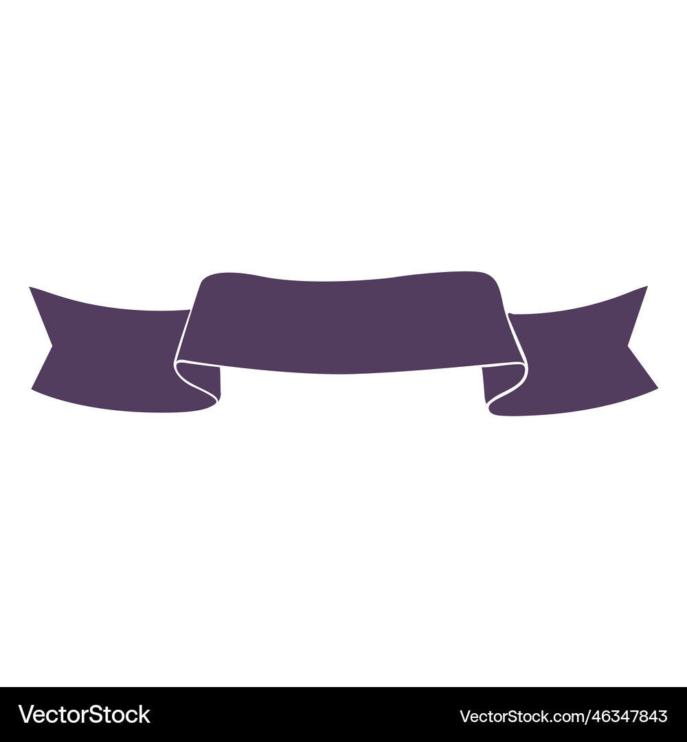 Band ribbon tissue silhouette Royalty Free Vector Image