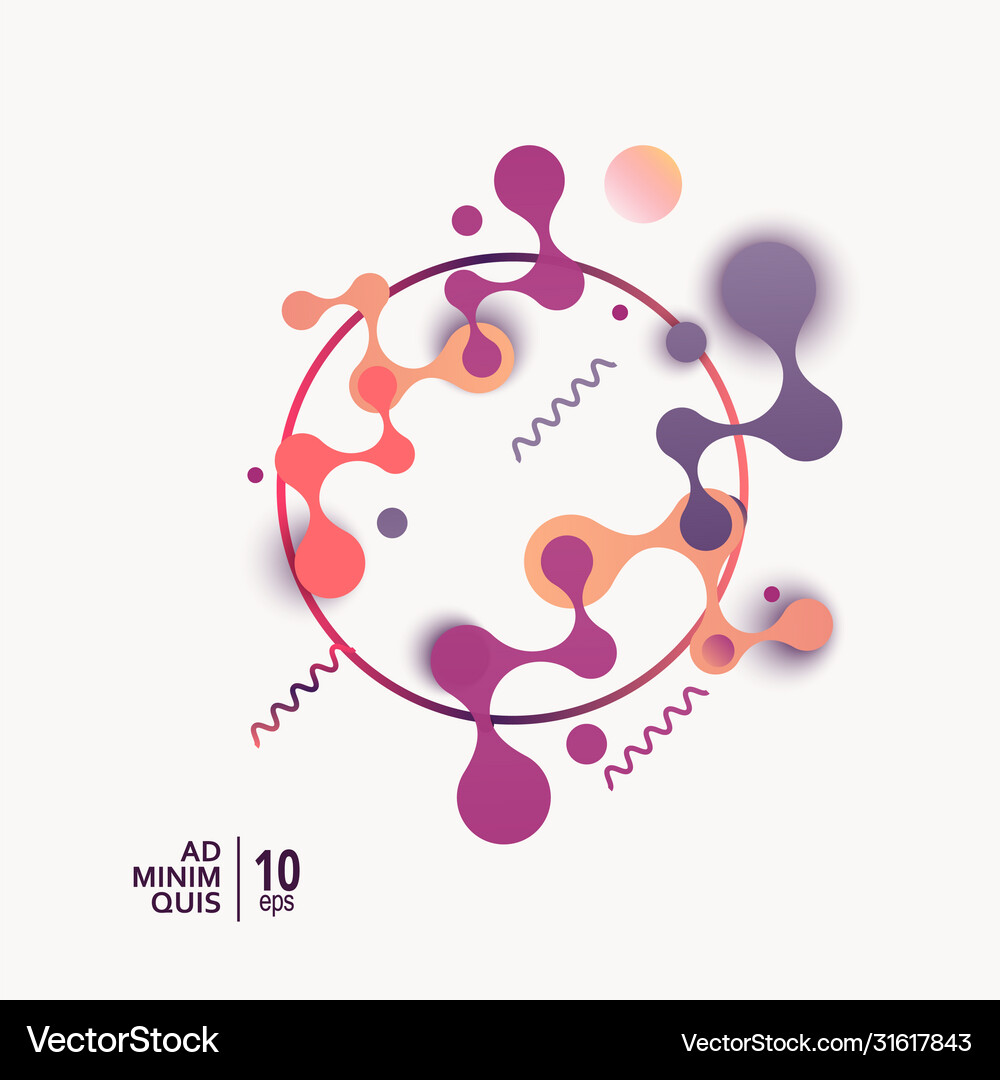 Colorful geometric background design with fluid Vector Image