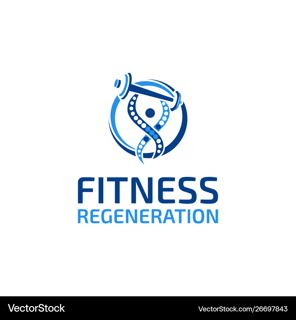 Fitness regeneration logo design template Vector Image