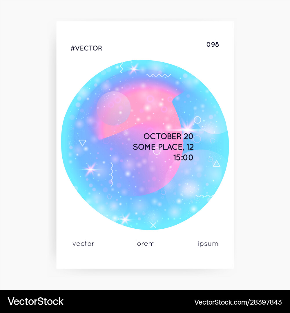 Holographic background princess gradient kawaii Vector Image