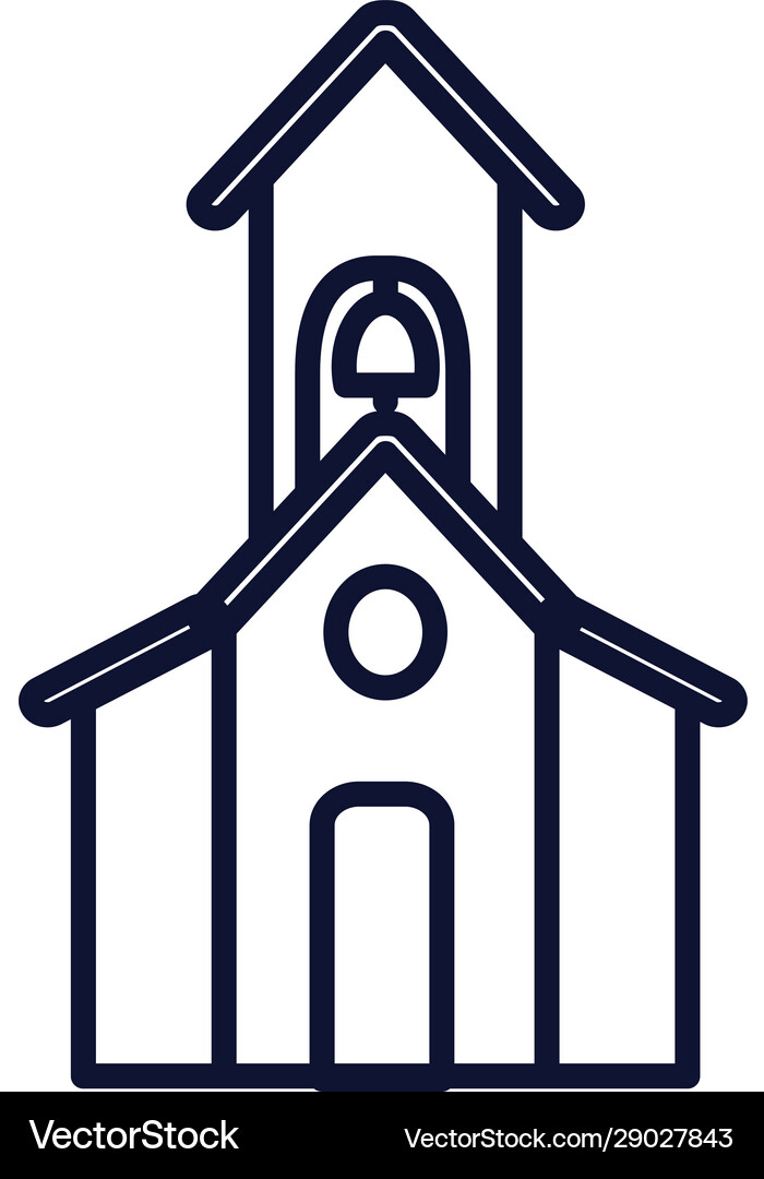 Isolated catholicism church design Royalty Free Vector Image