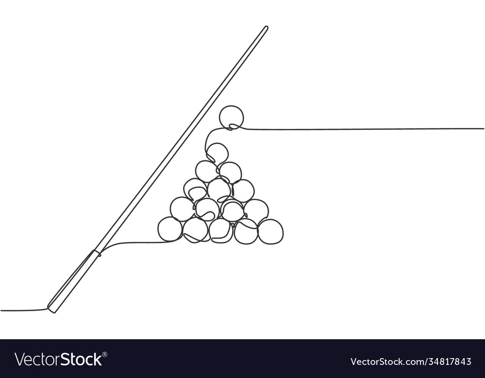 Single continuous line drawing triangle Royalty Free Vector