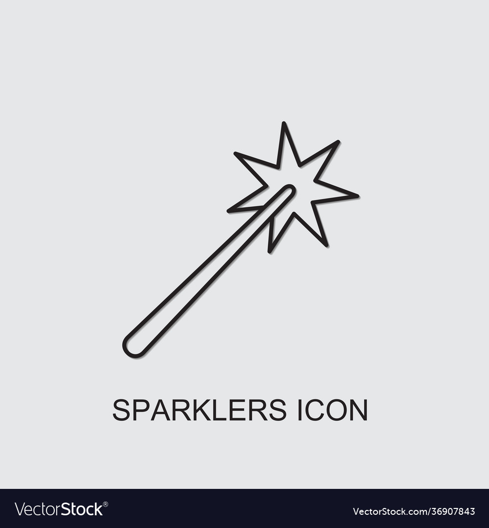 Sparklers icon Royalty Free Vector Image - VectorStock