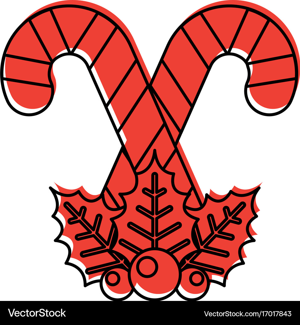 Sweet christmas cane icon Royalty Free Vector Image