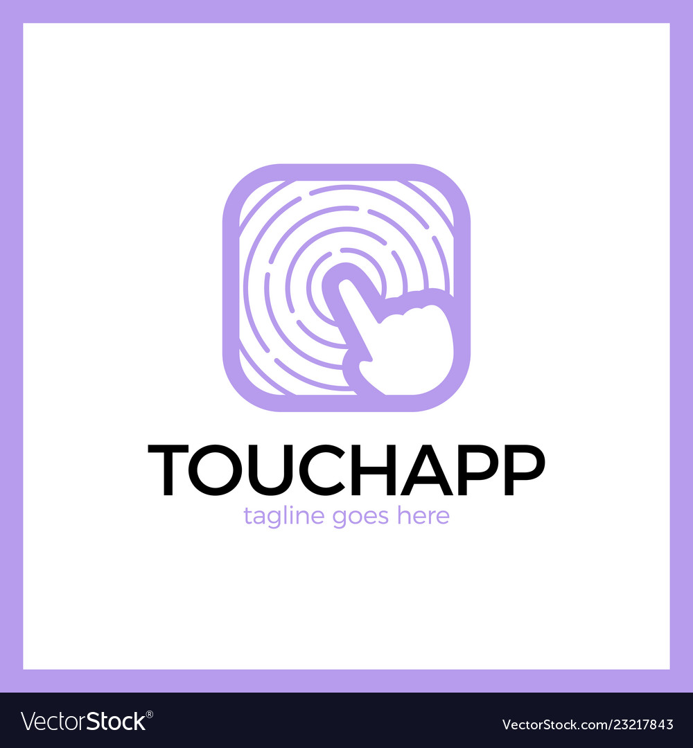 Touch app logo Royalty Free Vector Image - VectorStock