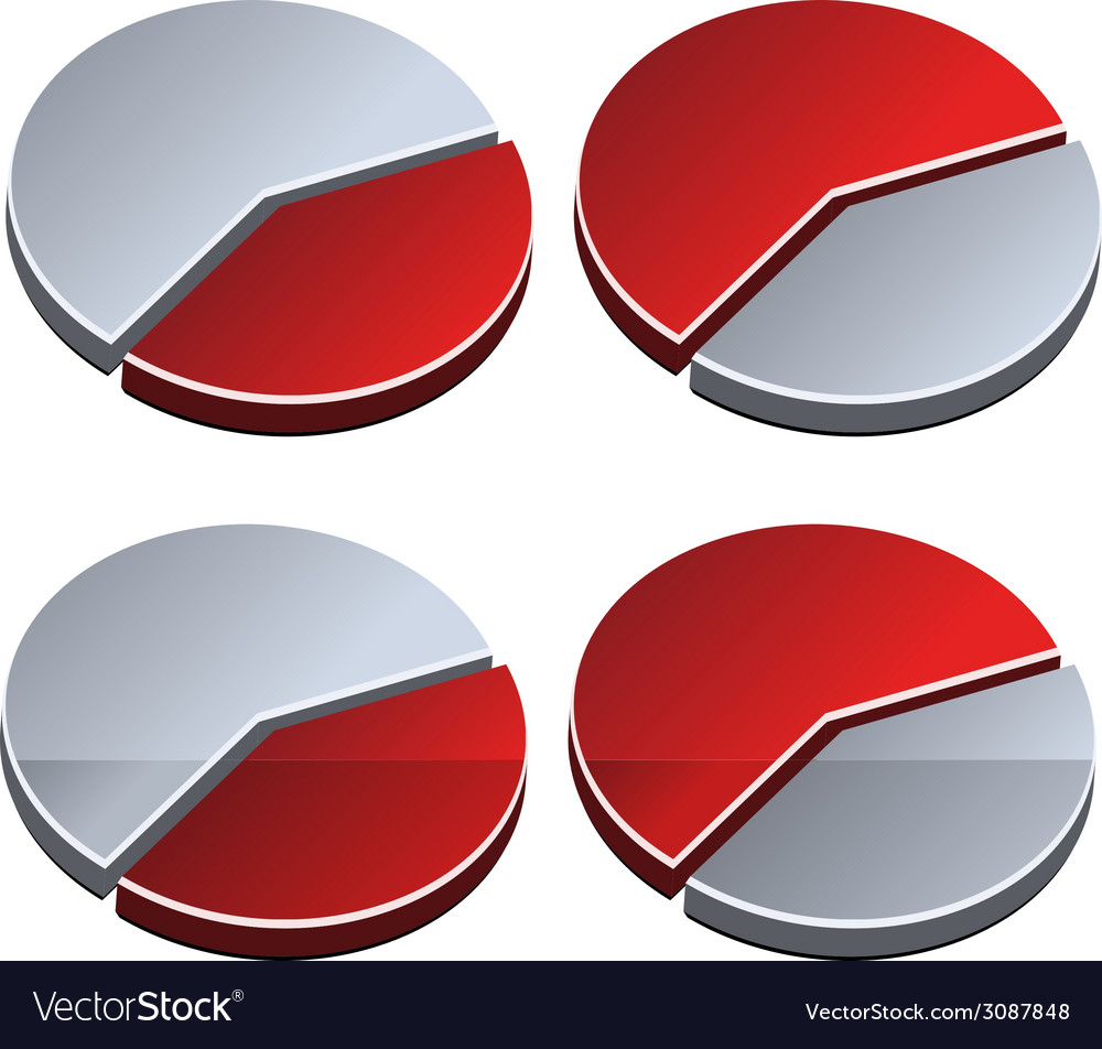 3d rounded graphs Royalty Free Vector Image - VectorStock