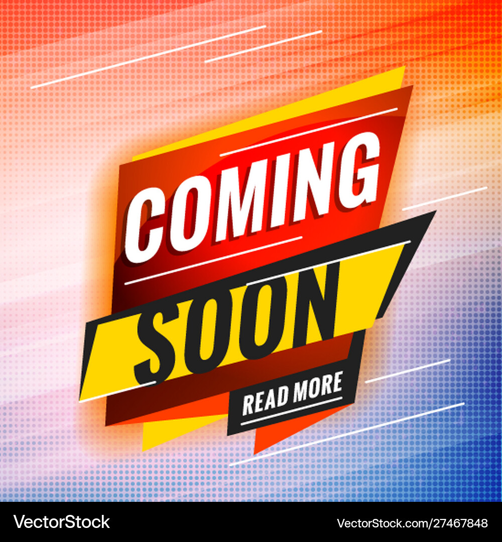 Coming soon promotional concept template Vector Image