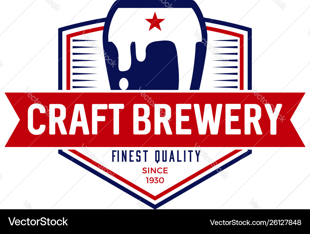 Craft brewery logo symbol icon Royalty Free Vector Image