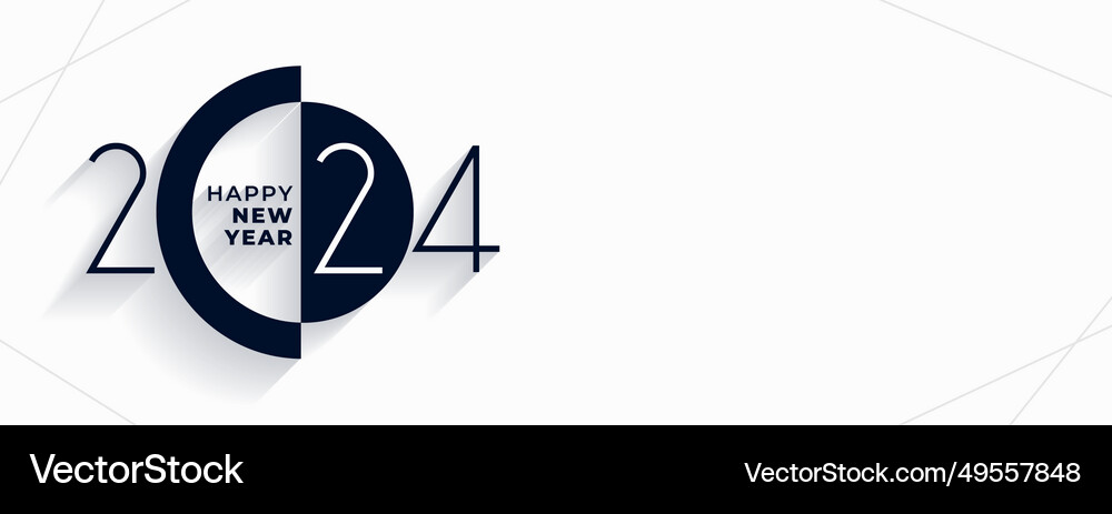 Creative happy new year 2024 event banner Vector Image