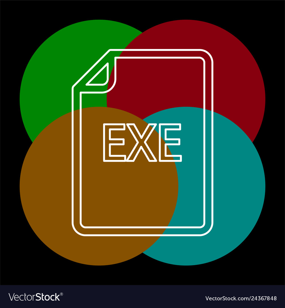 Download exe document icon - file format Vector Image