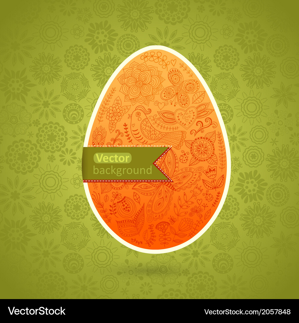 Easter egg made of flowers floral egg Royalty Free Vector