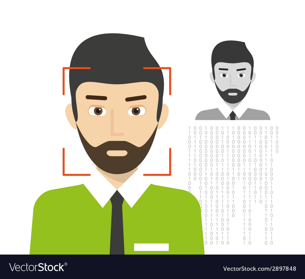 Face identification Royalty Free Vector Image - VectorStock